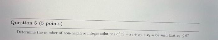 Solved Determine the number of non-negative integer | Chegg.com