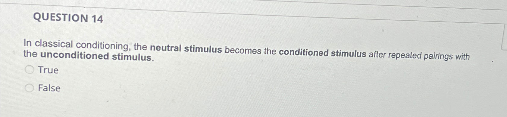 Solved QUESTION 14In classical conditioning, the neutral | Chegg.com