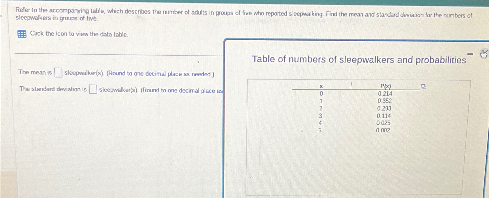 Solved Refer to the accompanying table, which describes the | Chegg.com