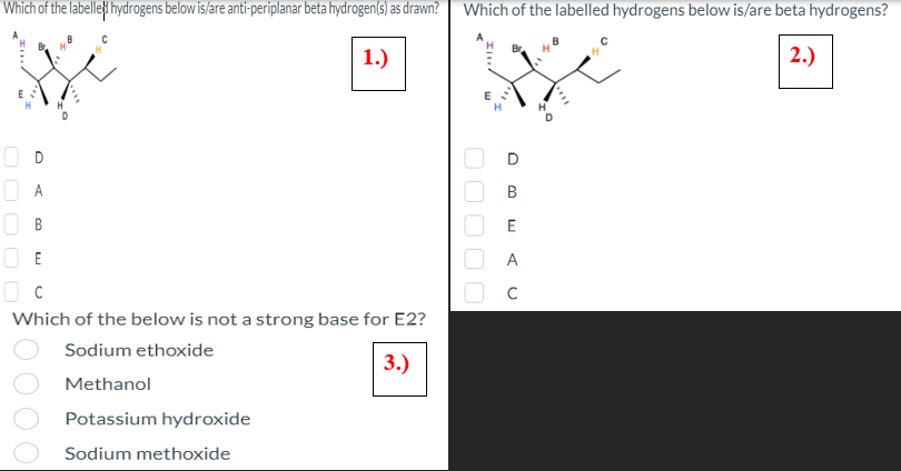 Solved 1.) ﻿Which of the labelled hydrogens below is/are | Chegg.com