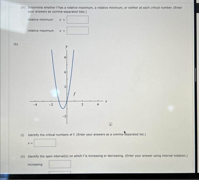 Solved Use the graph of f′ to identify the critical numbers | Chegg.com