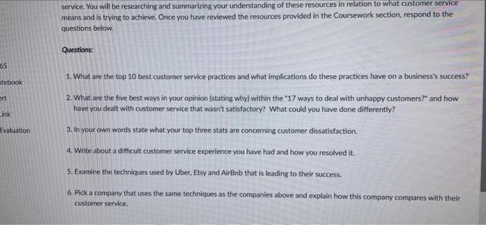 Solved service. You will be researching and summarizing your | Chegg.com