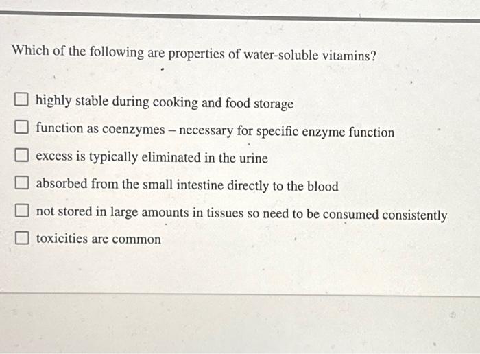 Solved Which of the following are properties of | Chegg.com