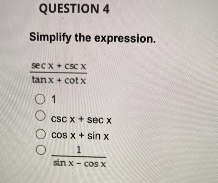 Solved Simplify the expression. | Chegg.com