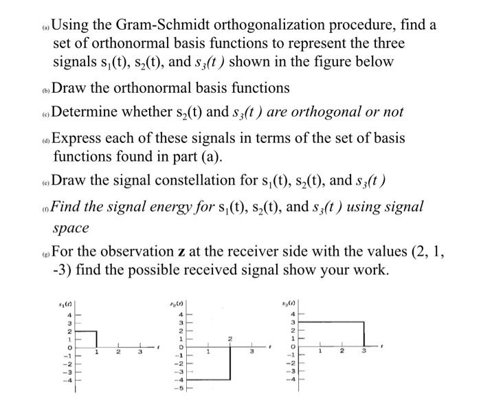 Solved „Using the Gram-Schmidt orthogonalization procedure, | Chegg.com