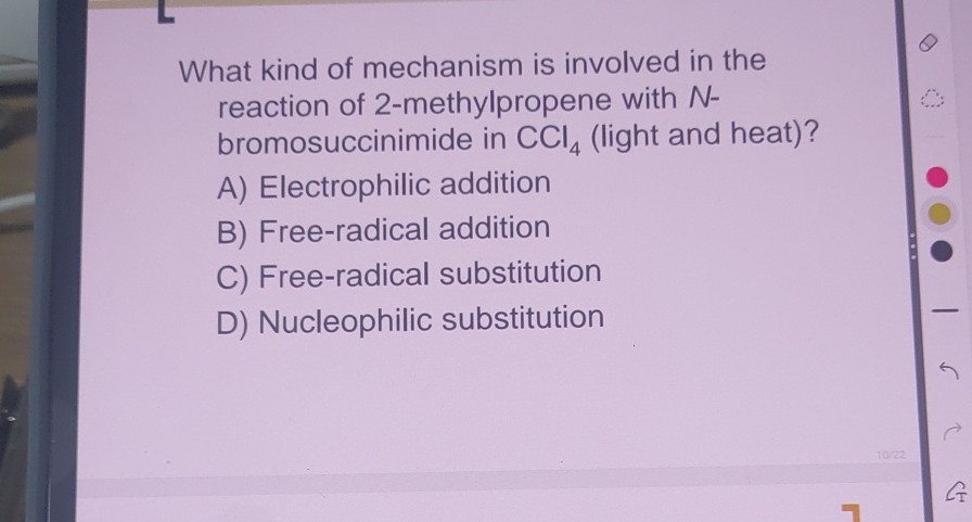 Solved What kind of mechanism is involved in the reaction of | Chegg.com
