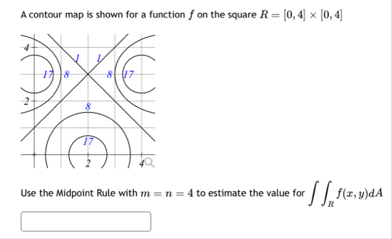 Solved A contour map is shown for a function f ﻿on the | Chegg.com
