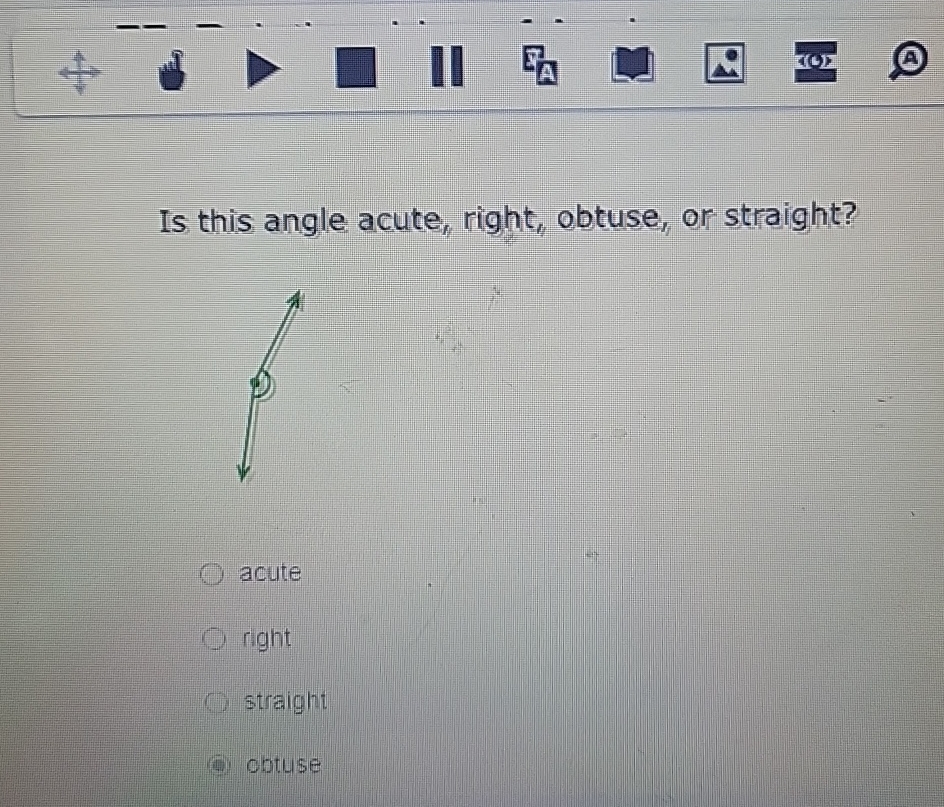 Solved Is this angle acute, right, obtuse, or | Chegg.com