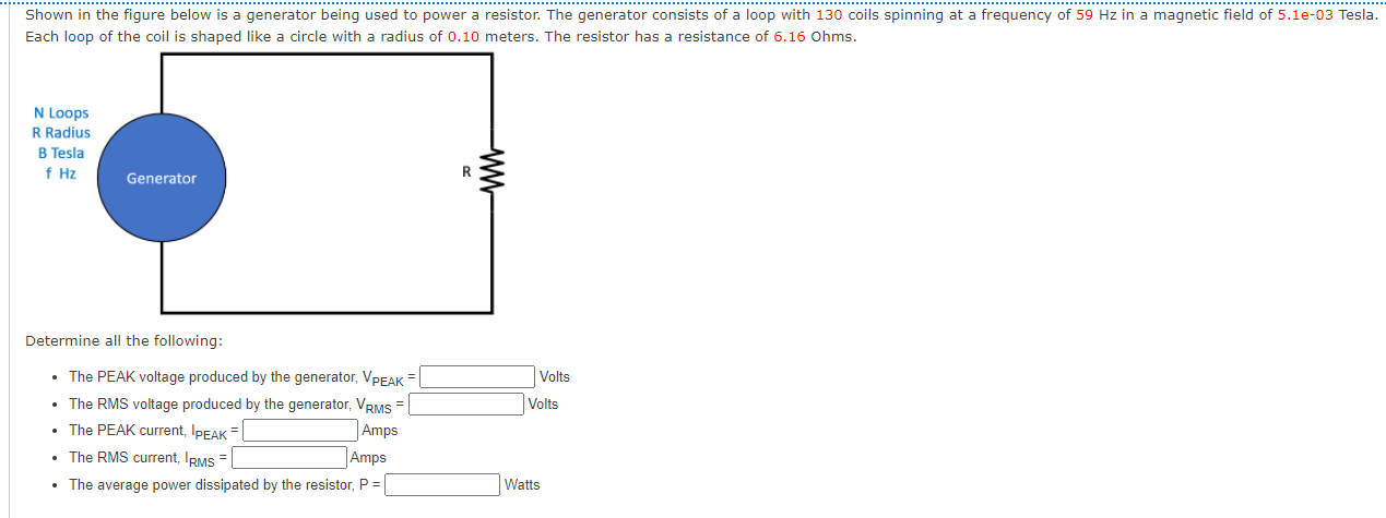Solved Shown in the figure below is a generator being used | Chegg.com