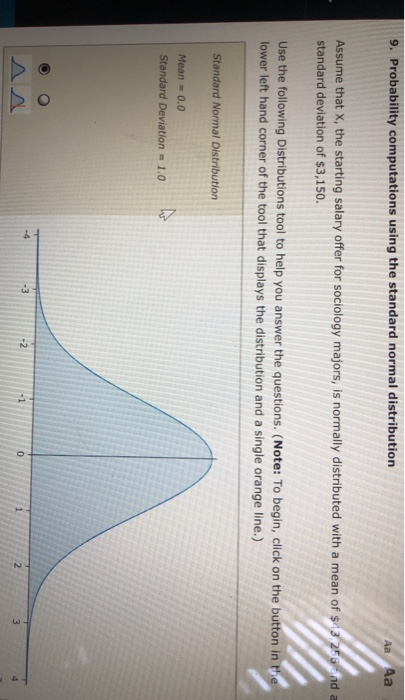 Solved 9. Probability computations using the standard normal | Chegg.com
