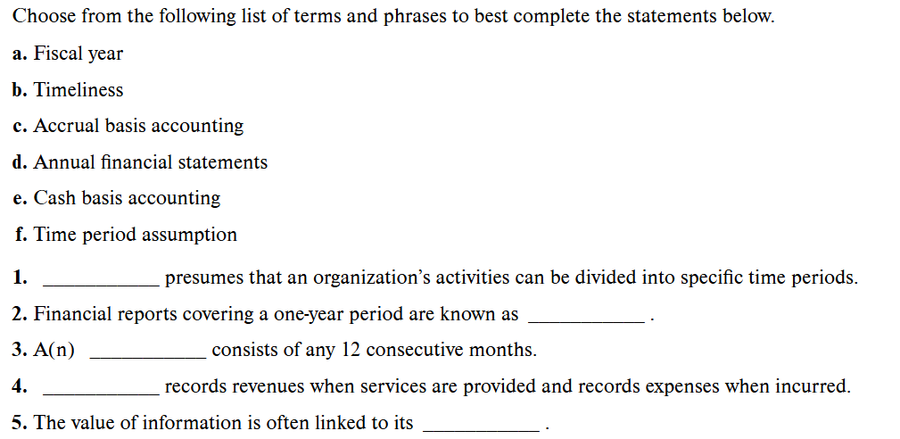 Solved Choose from the following list of terms and phrases | Chegg.com