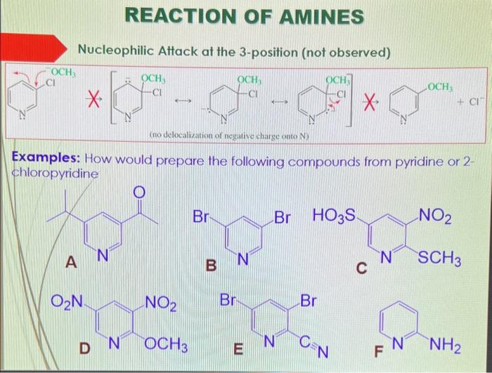 Solved Nucleophilic Attack at the 3-position (not observed) | Chegg.com