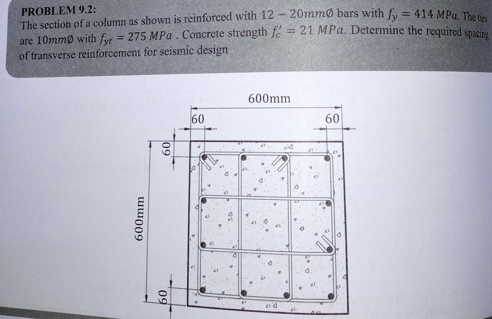 Solved Determine the required spacing of transverse | Chegg.com