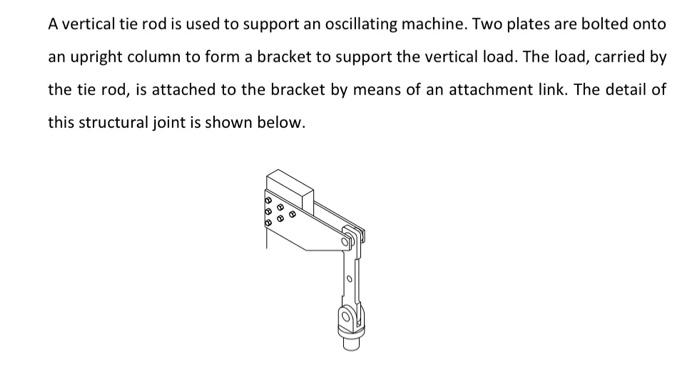 Solved A vertical tie rod is used to support an oscillating | Chegg.com