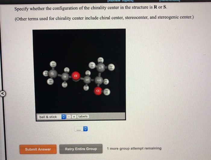 Solved Specify whether the configuration of the chirality | Chegg.com