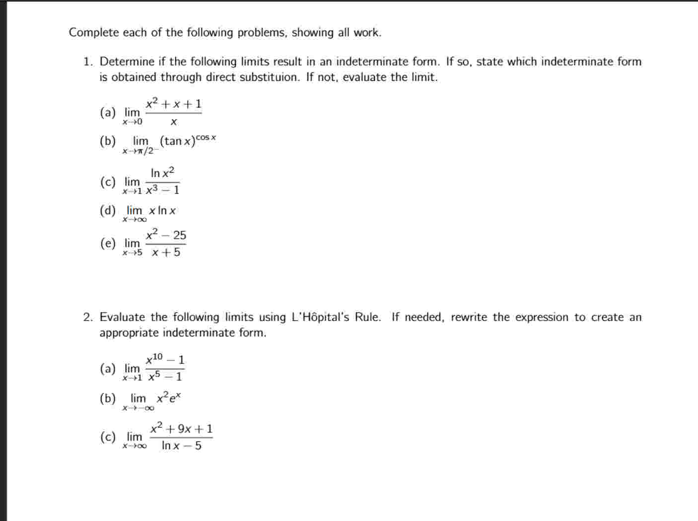 Solved Complete each of ﻿the following problems, showing all | Chegg.com