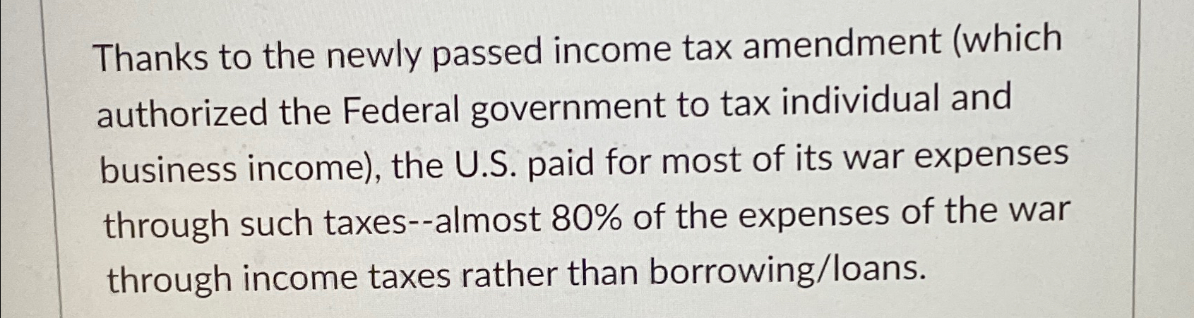 Solved Thanks to the newly passed income tax amendment | Chegg.com