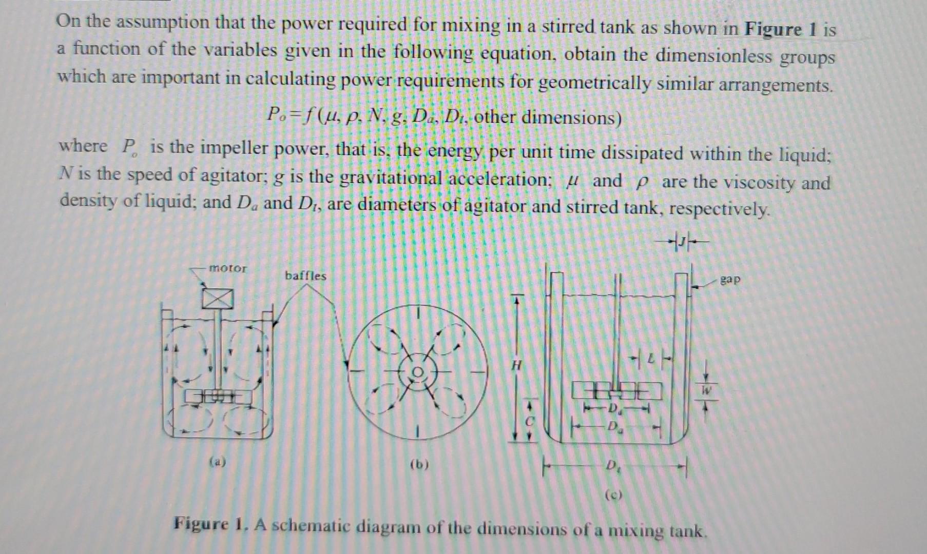 Solved On the assumption that the power required for mixing | Chegg.com