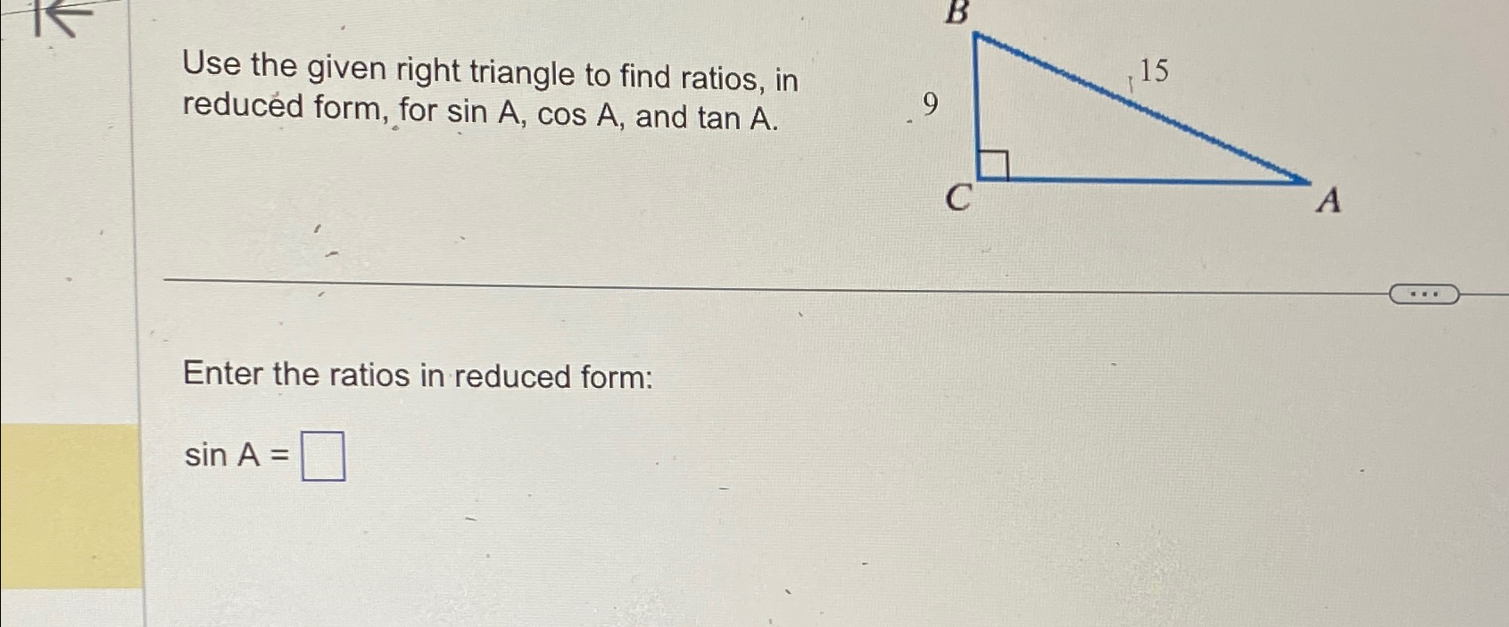 Use the given right triangle to find ratios, in | Chegg.com