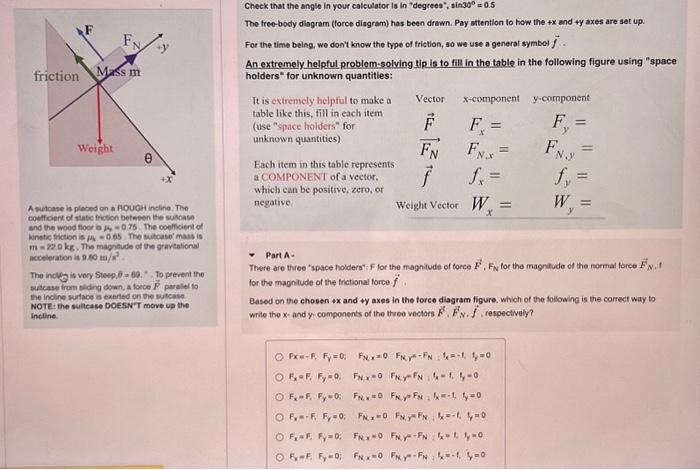 Solved The free-body diogram (foree diagram) has been drawn. | Chegg.com