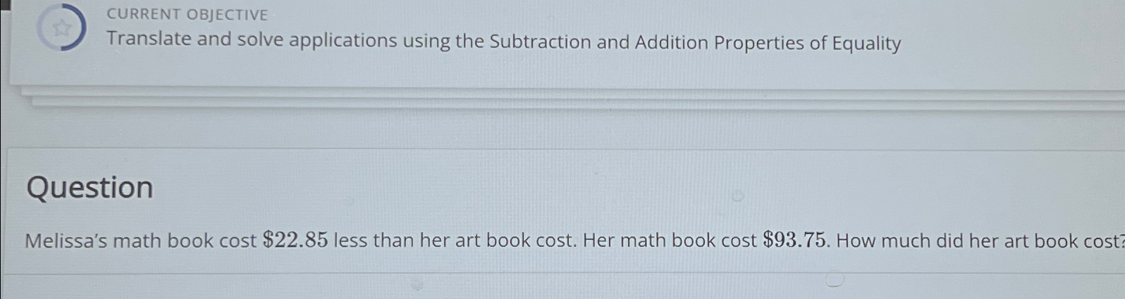 Solved CURRENT OBJECTIVETranslate and solve applications | Chegg.com
