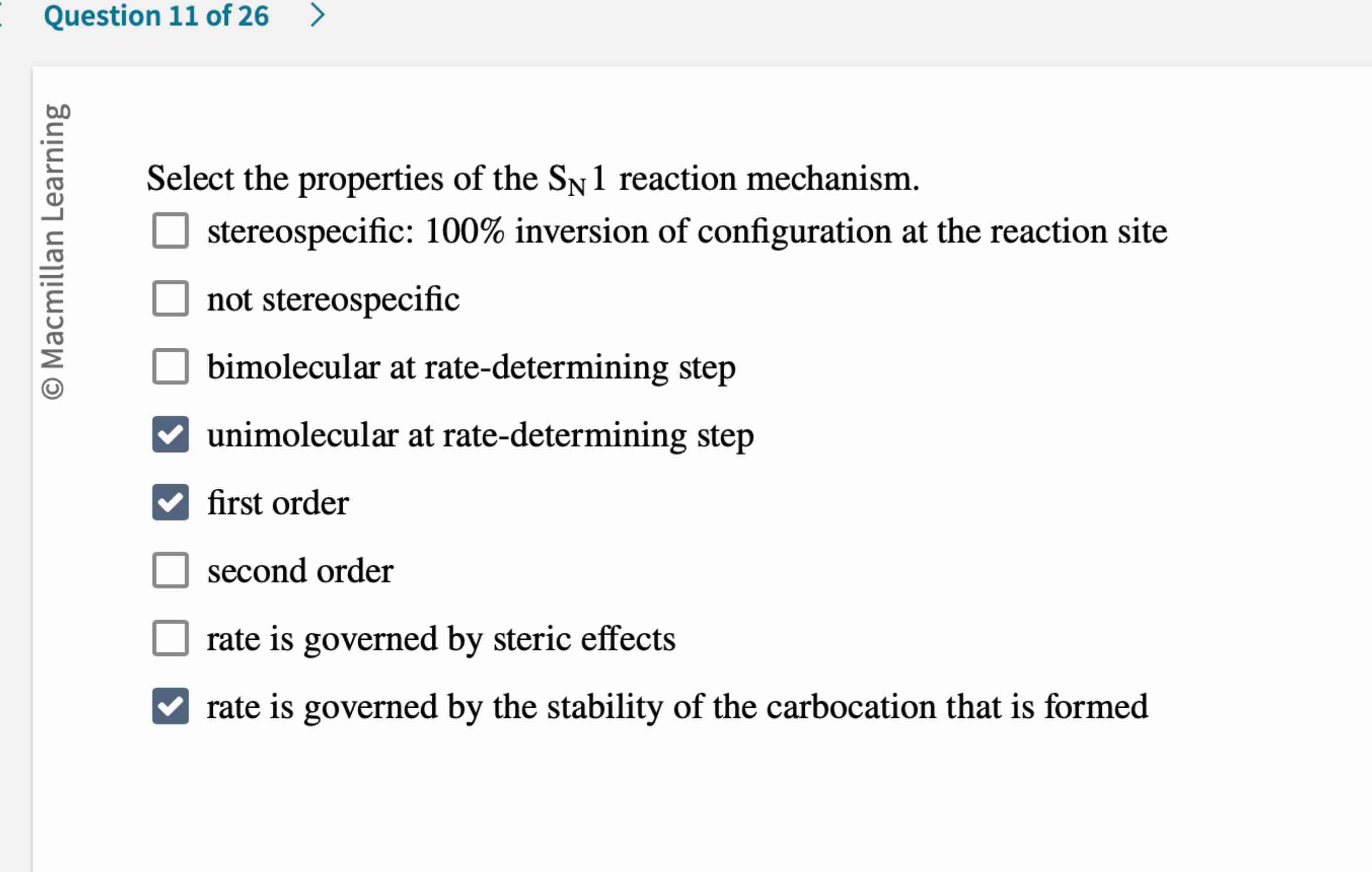 Solved Question 11 ﻿of 26Select the properties of the | Chegg.com