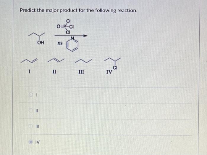Solved Predict the major product for the following reaction. | Chegg.com