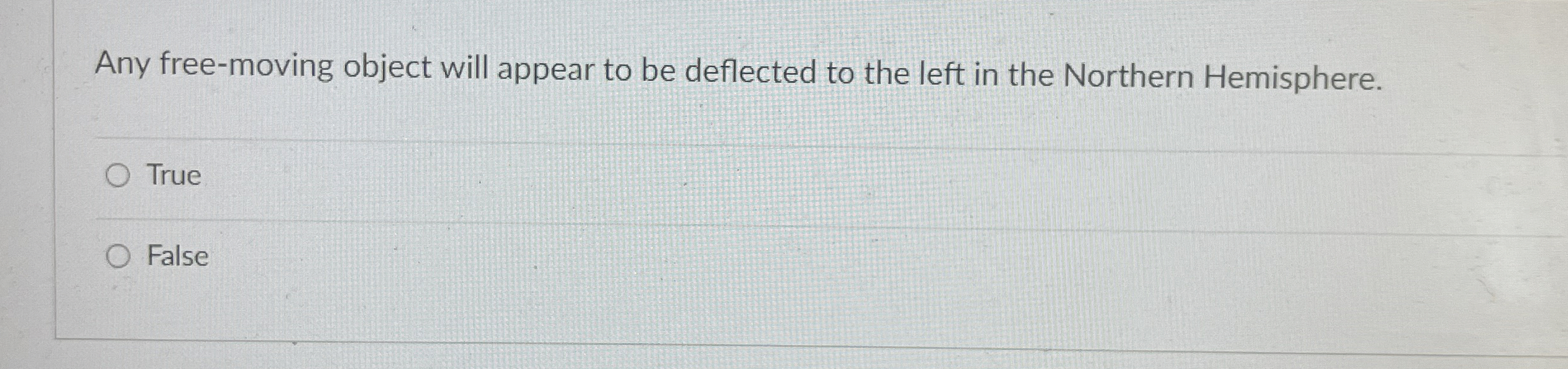 Solved Any free-moving object will appear to be deflected to | Chegg.com