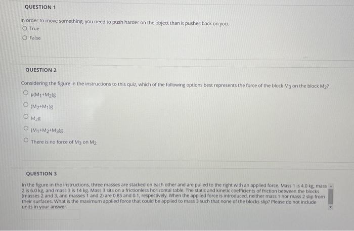 Solved In order to move something you need to push harder on | Chegg.com