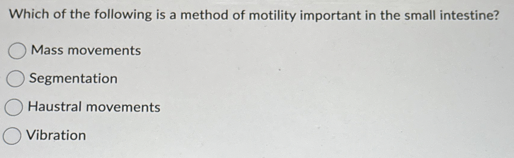 Solved Which of the following is a method of motility | Chegg.com