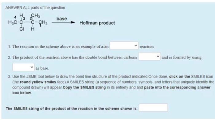 Solved ANSWER ALL parts of the question 1. The reaction in | Chegg.com
