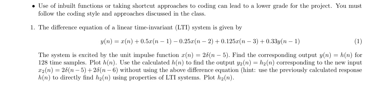 Use of inbuilt functions or taking shortcut | Chegg.com