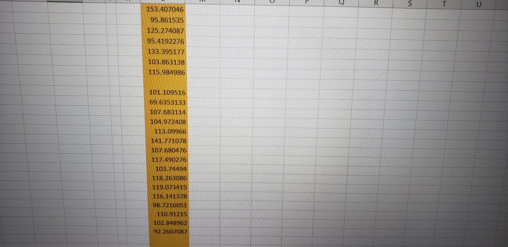 Solved Exercise: 1. Open the excel file named, | Chegg.com