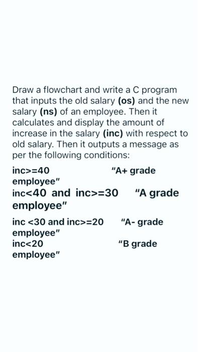 Solved c program write the program -draw the flowchart | Chegg.com