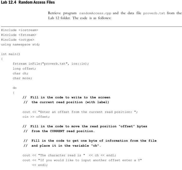 Solved Lab 12.4 Random Access Files Retrieve program | Chegg.com