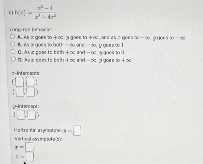 Solved -W 32 - Short Run Behavior of Rational Functions: | Chegg.com
