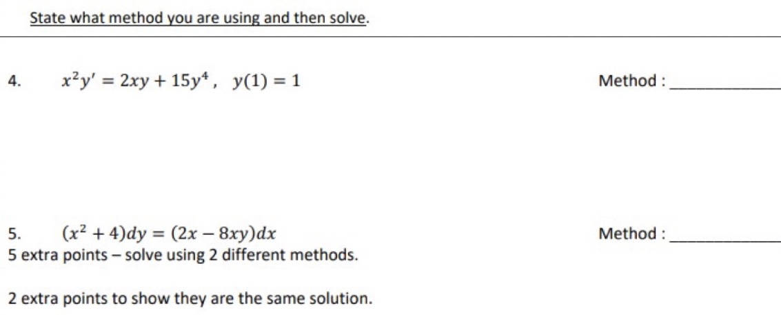 Solved State what method you are using and then | Chegg.com