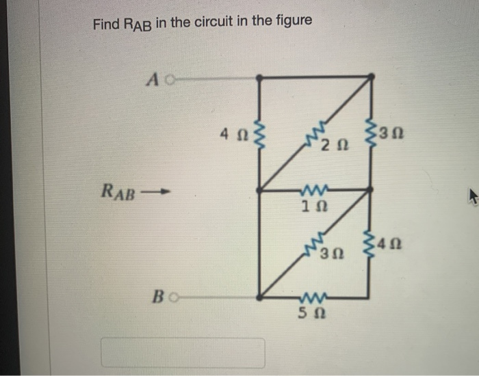 Solved Find RAB in the circuit in the figure A 4 ΩΣ 3Ω 2 Ω | Chegg.com