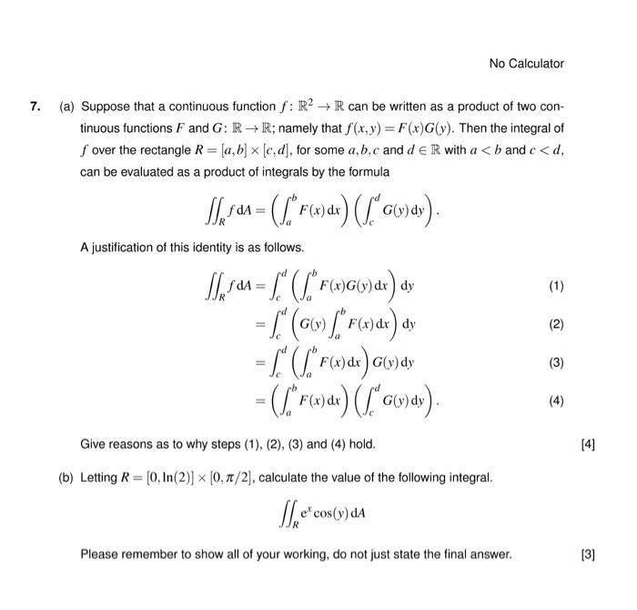 Solved (a) Suppose that a continuous function f:R2→R can be | Chegg.com