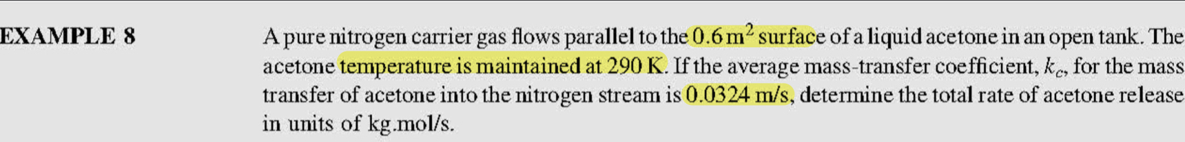 EXAMPLE 8A pure nitrogen carrier gas flows parallel | Chegg.com