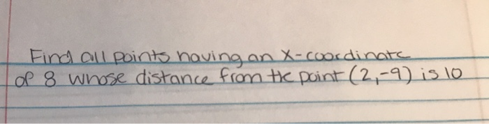 Solved Find all points having an X-coordinate op 8 whose | Chegg.com