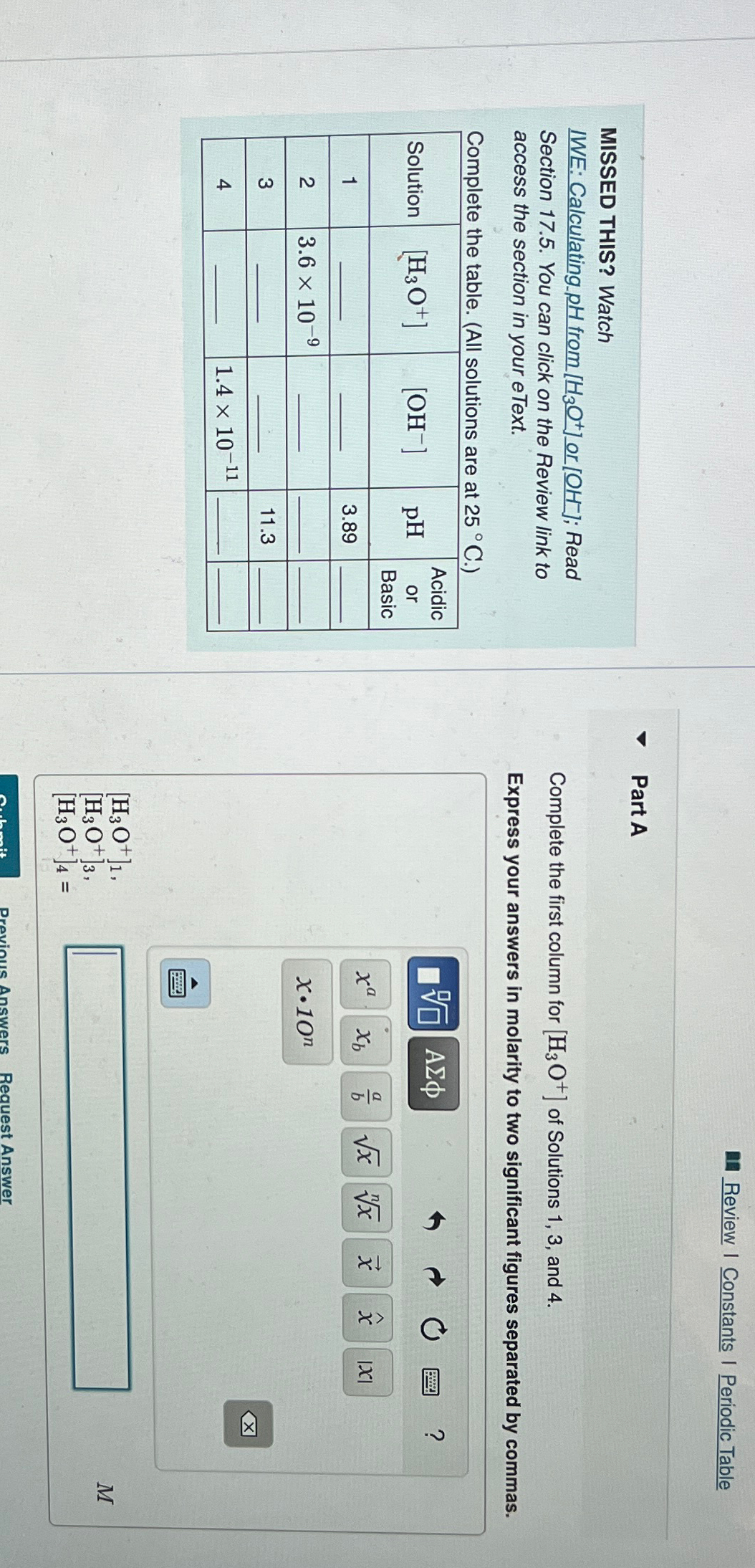 Solved Review I Constants I Periodic TablePart AMISSED THIS? | Chegg.com