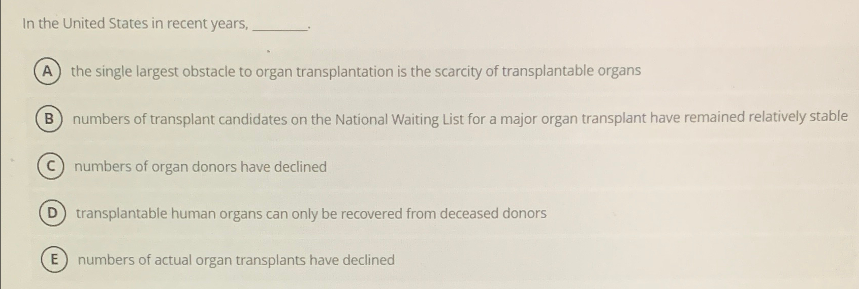 Solved In the United States in recent years,the single | Chegg.com
