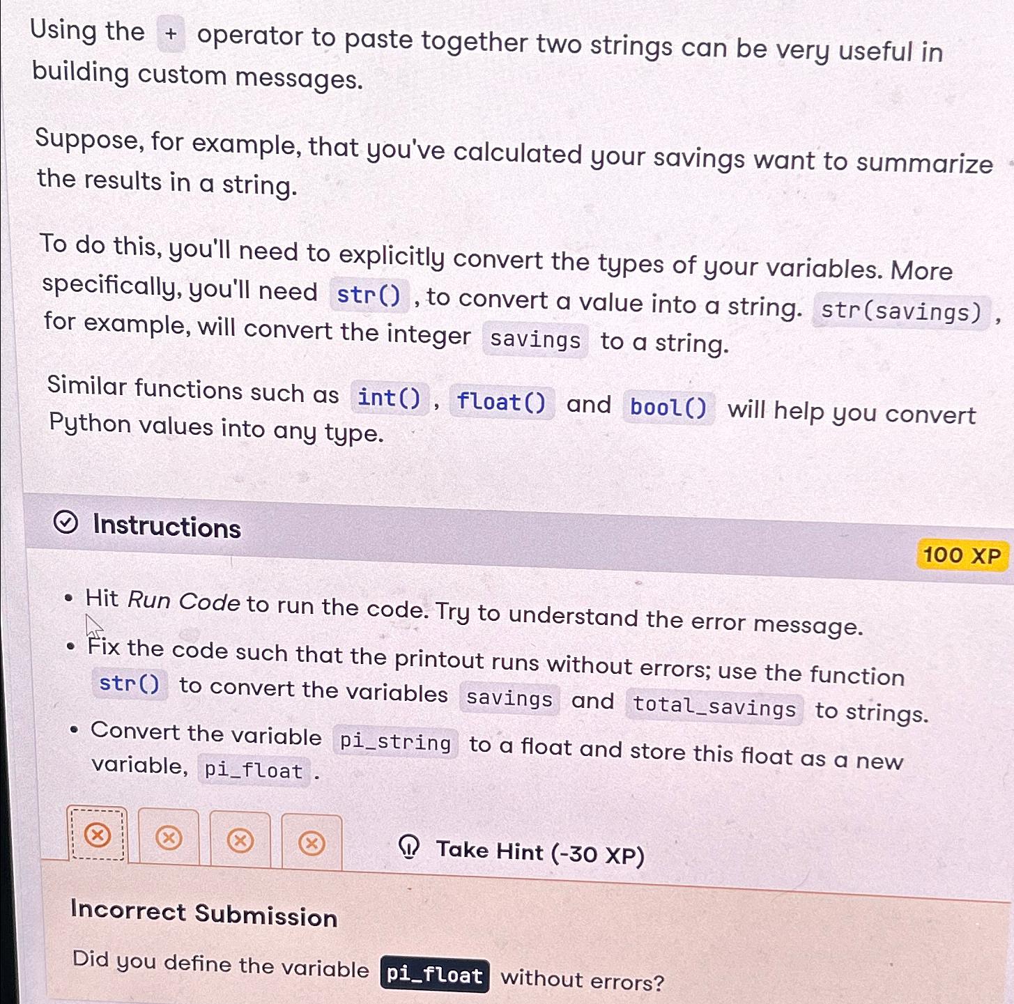 Solved Using the operator to paste together two strings can | Chegg.com