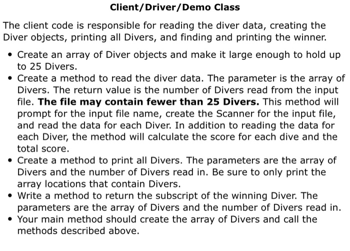 Solved In a diving competition, each contestant is evaluated | Chegg.com
