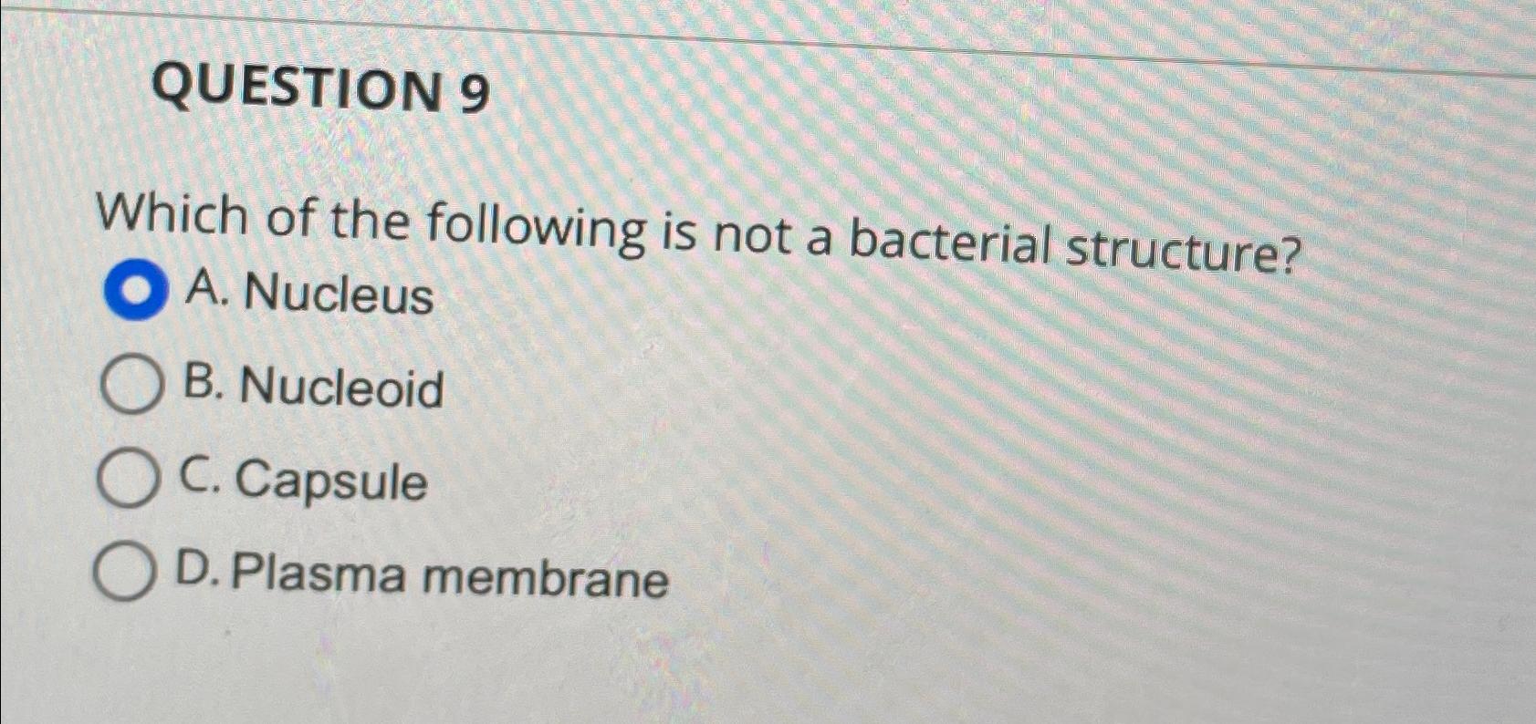 Solved QUESTION 9Which of the following is not a bacterial | Chegg.com