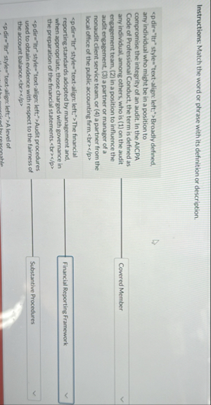 Solved Instructions: Match the word or phrase with its | Chegg.com