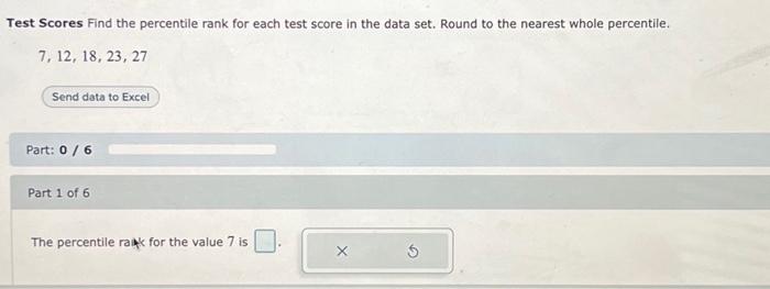 Solved Test Scores Find the percentile rank for each test | Chegg.com
