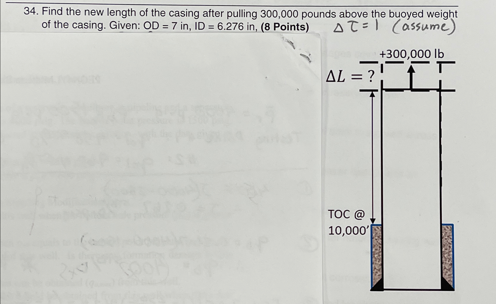 Solved Find the new length of the casing after pulling | Chegg.com