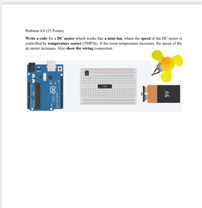 Solved Problem 4.0 (25 Points) Write a code for a DC motor | Chegg.com